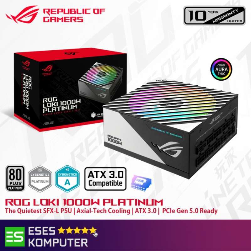 Jual PSU ASUS ROG LOKI SFX-L 1000W 80 Plus Platinum ARGB ATX 3.0 PCIE 5 ...