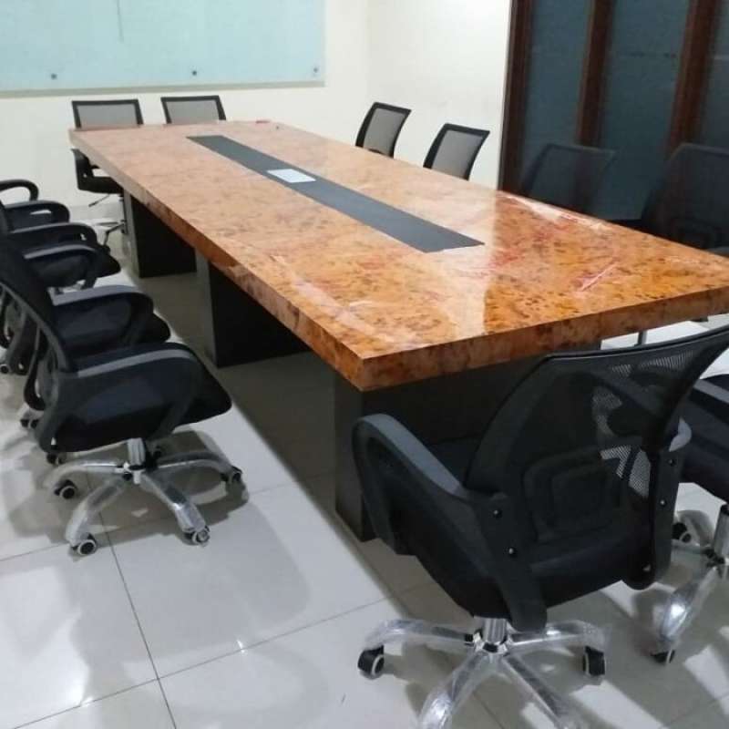 Jual Meja.meeting uk 360x120x76 berikut box saklar listrik dan 12 kursi ...