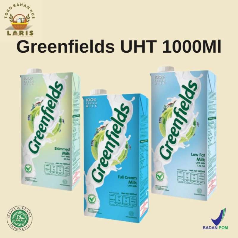 Jual Greenfields Susu UHT 1000Ml (Tersedia 3 Varian) di Seller Tobaku ...