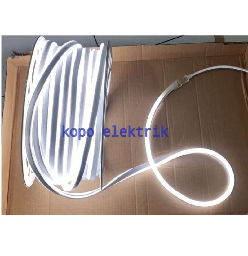 Jual Lampu Strip Led Flexible 10 Meter + Soket / Lampu Neon Flex Putih ...
