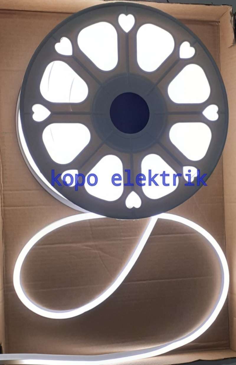 Jual Lampu Strip Led Flexible 10 Meter + Soket / Lampu Neon Flex Putih ...