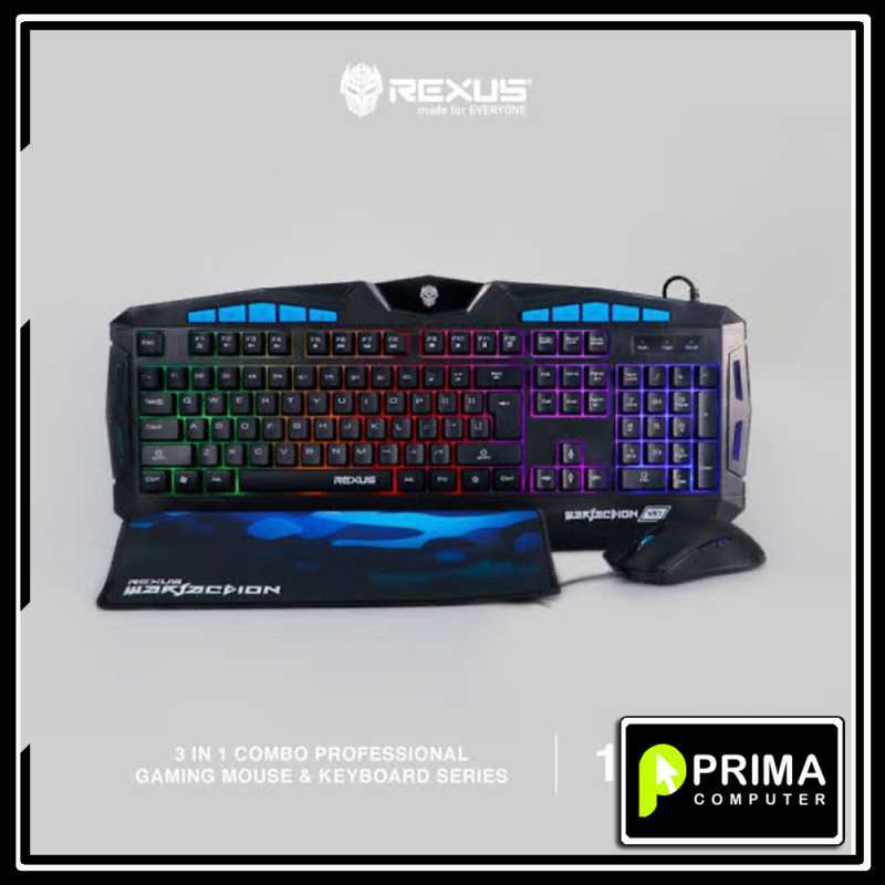 Jual Keyboard Mouse Gaming Combo Rexus Warfaction Vr1 Di Seller Prima ...