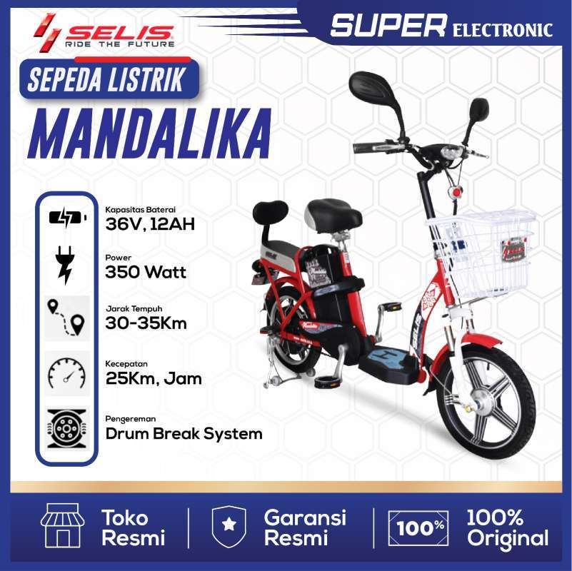 Jual Sepeda Listrik Selis Mandalika Elektronik Bike E-Bike Garansi ...