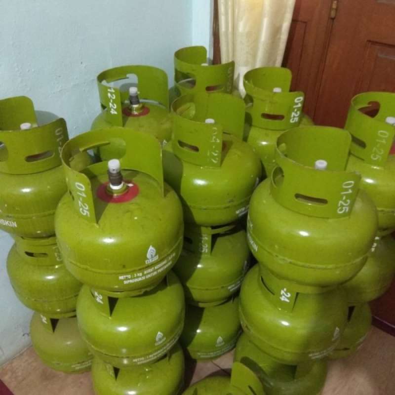 Jual Tabung Gas Elpiji 3 Kg + Isi Untuk Kompor Gas Warna Hijau Di ...