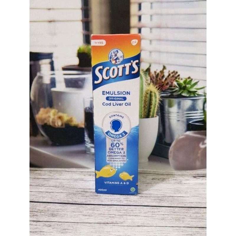 Jual Scotts Emulsion Cod Liver Oil Original 200ml - Minyak Ikan Scotts ...