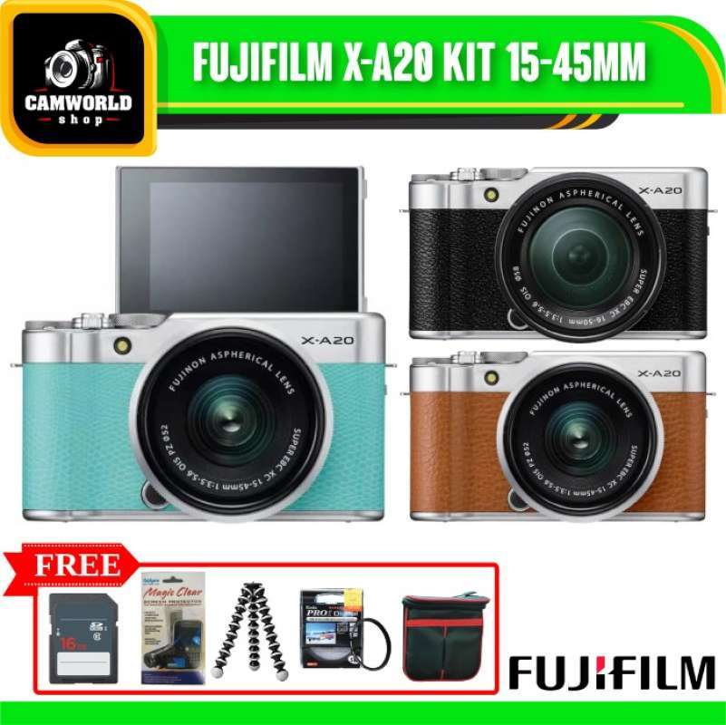 Promo FUJIFILM X-A20 KIT 15-45mm - PAKET BUNDLING ACC LENGKAP B Diskon ...