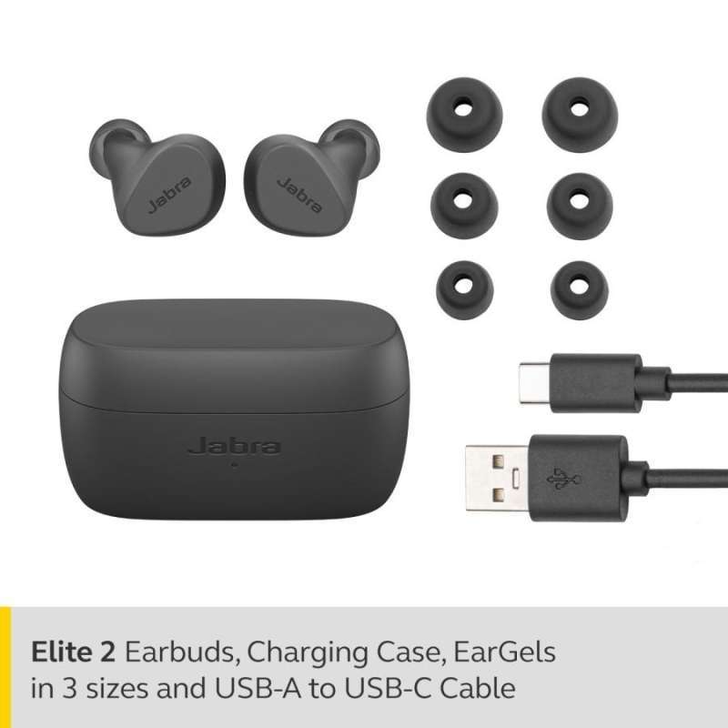 Jual Tws Jabra Elite 2 True Wireless Earbuds - Dark Grey Di Seller ...