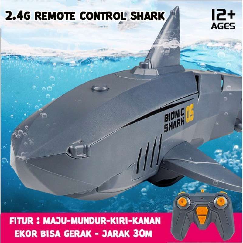 Promo Rc Shark Rc Ikan Hiu Mainan Anak Remot Toy Shark Remote ...