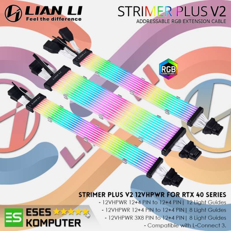 Jual PSU Extension LIAN LI STRIMER PLUS V2 ARGB 12VHPWR FOR GPU RTX 40 ...