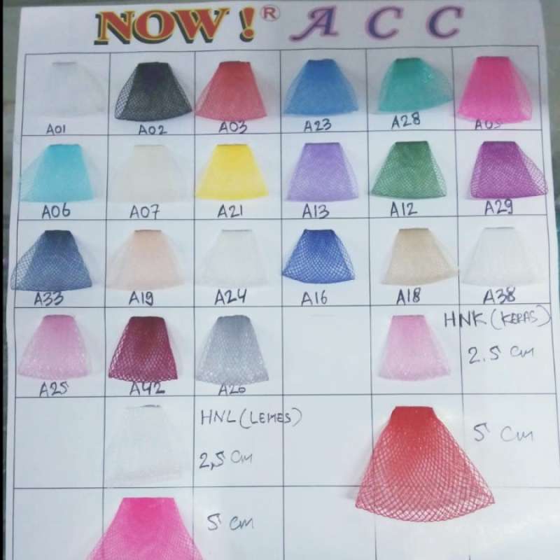 Jual Hardnet 5cm / Yure / Pita Jala Tebal / Kaku / Keras Isi 1 Roll 50 ...