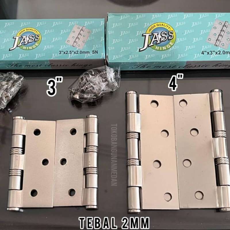 Jual ENGSEL PINTU JENDELA LAHAR TEBAL 2 MM - JASS - 3 INCH SATIN di ...