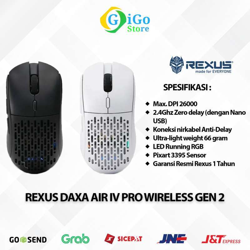 Jual Mouse Gaming Rexus Daxa Air Pro Wireless Gen 2 RGB PC Laptop ...