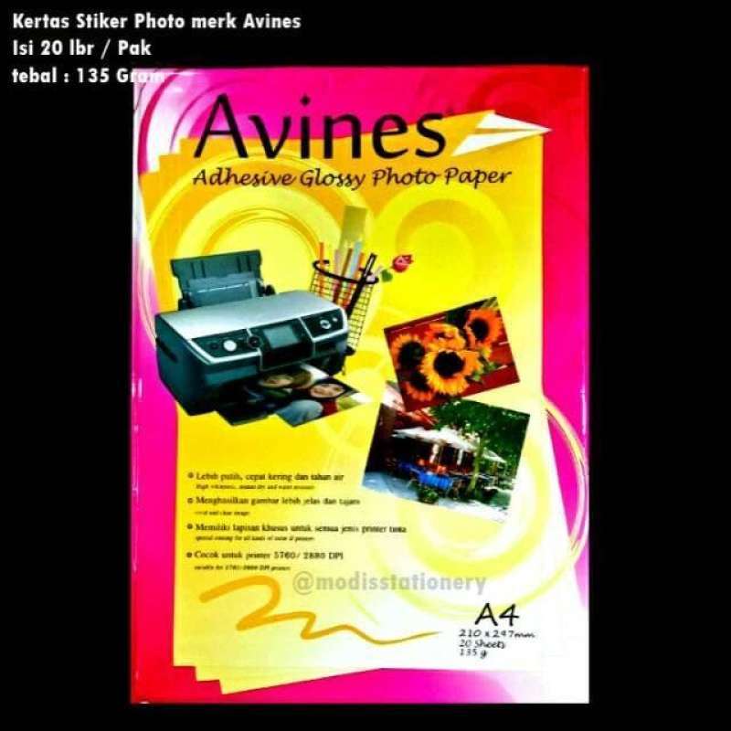 Jual Kertas Stiker A4 Avines Glossy 135 G Di Seller Wiljon Komputer - Kartini, Kota Binjai | Blibli