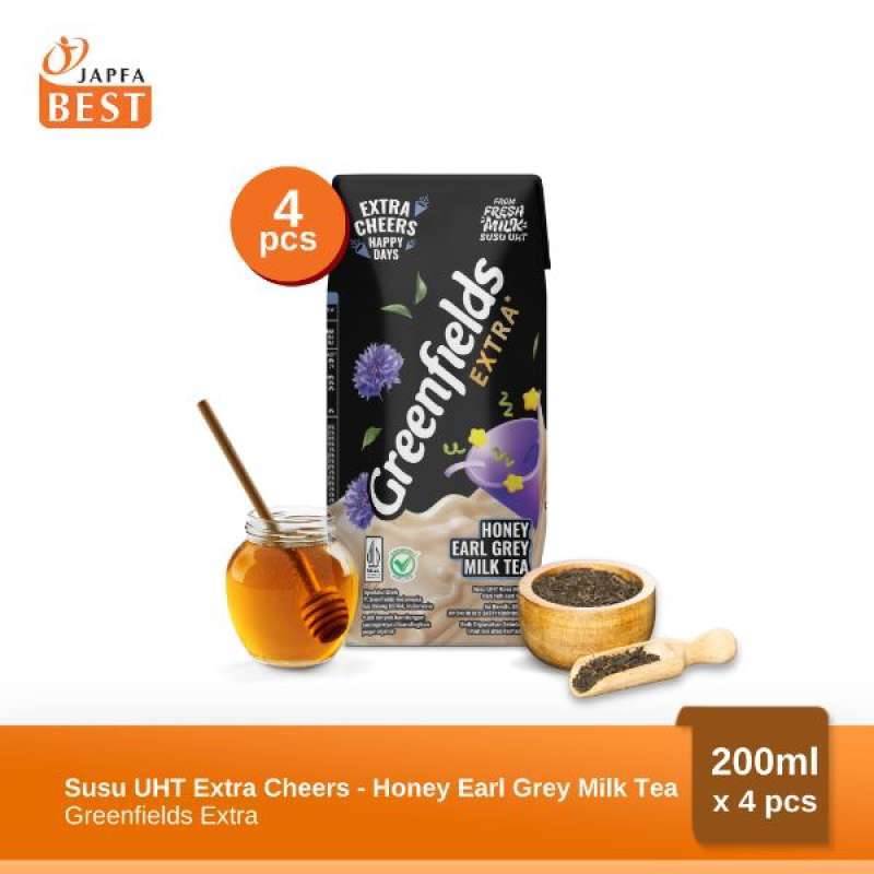 Promo Susu Greenfields UHT Extra - Honey Earl Grey Milk Tea 200ml - isi ...
