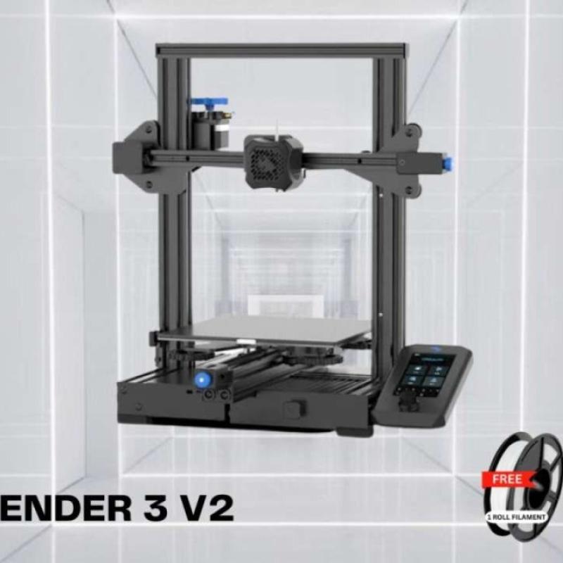 Jual 3D Printer Creality Ender 3 V2 Terbaru 32 Bit Silent Mainboard di ...