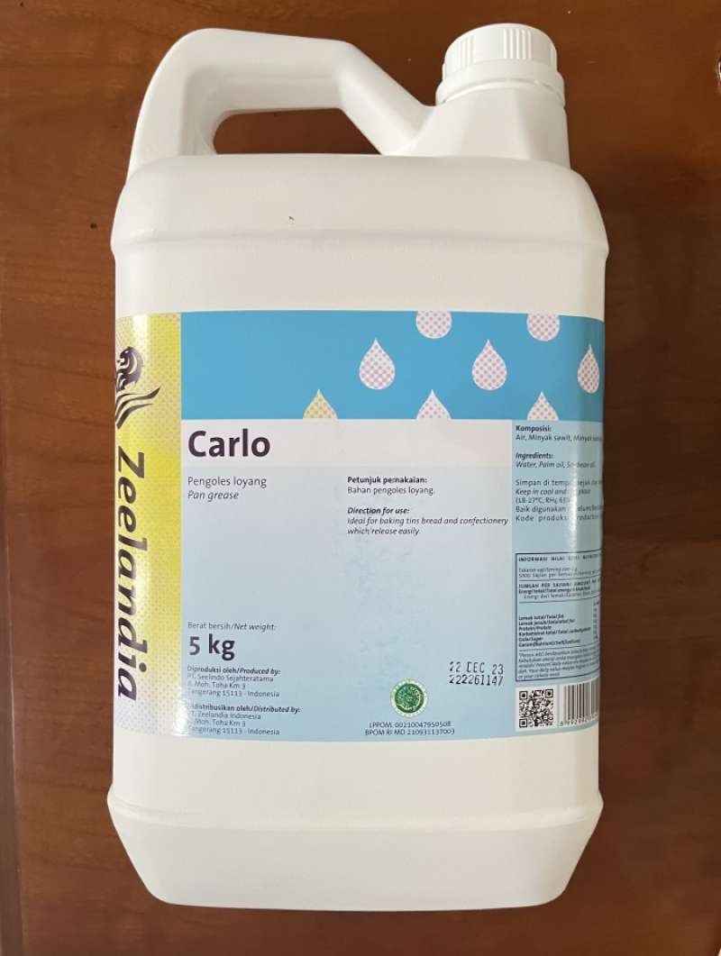 Promo Carlo oles loyang 5kg zeelandia pan grease Diskon 23% di Seller ...