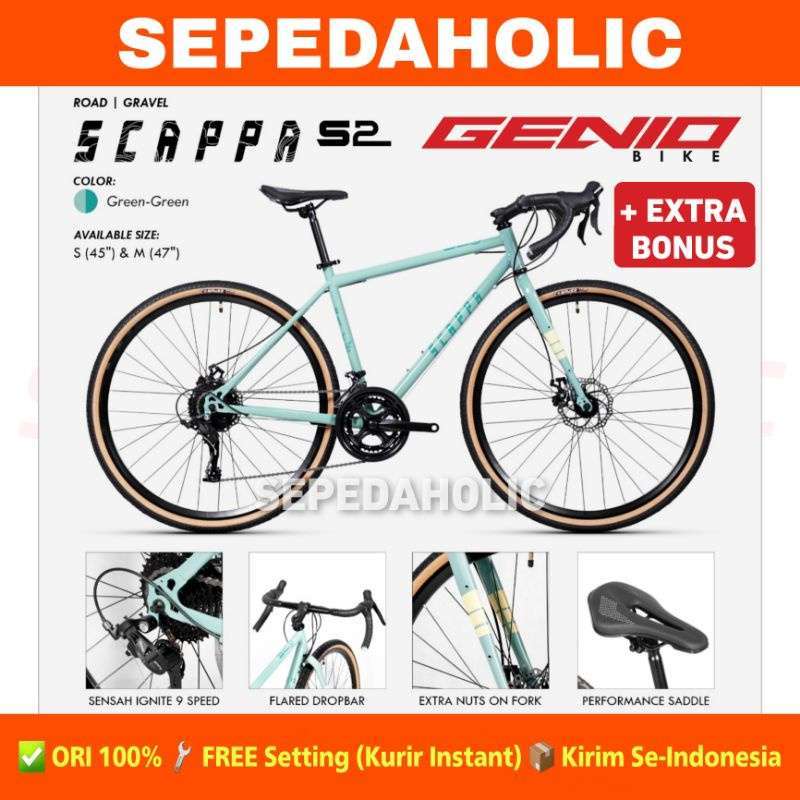 Jual Sepeda Gravel GENIO SCAPPA S2 700C 18 Speed Roadbike di Seller Sepedaholic - Kuta Bumi, Kab ...