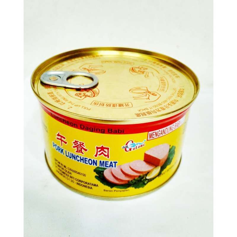 Jual Gulong Pork luncheon meat 360 g gr gram original import singapore ...