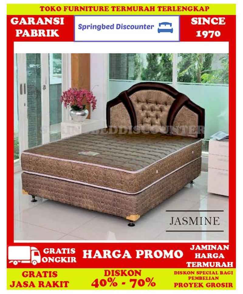 Jual Springbed Spring Bed Uniland Standard HB Jasmine COKLAT 90x200 Set ...