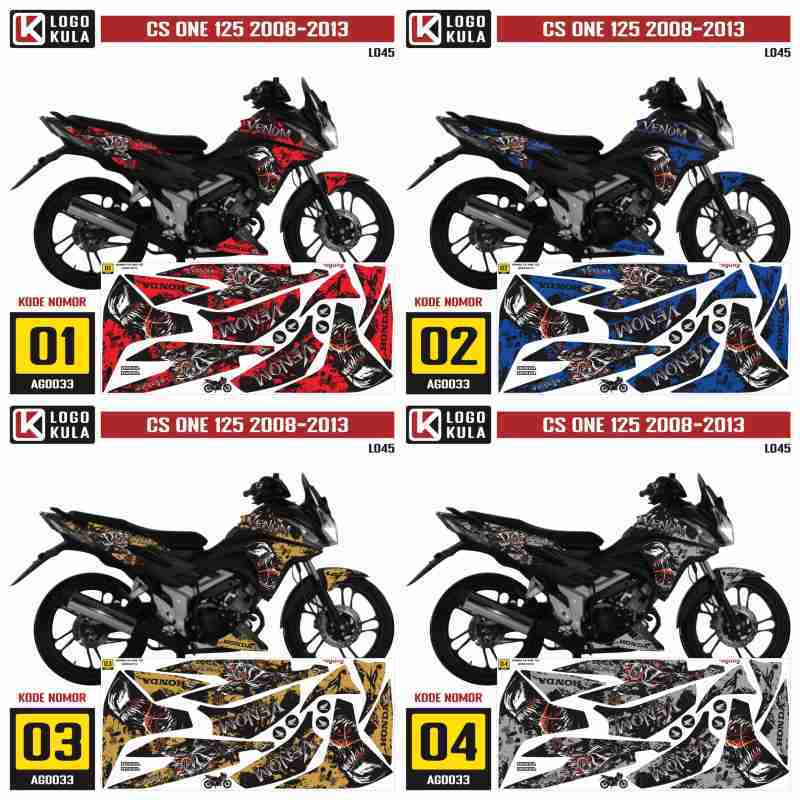 Jual Logokula Sticker Striping Cs One 125 2008-2013 Ag0033 Venom Di ...