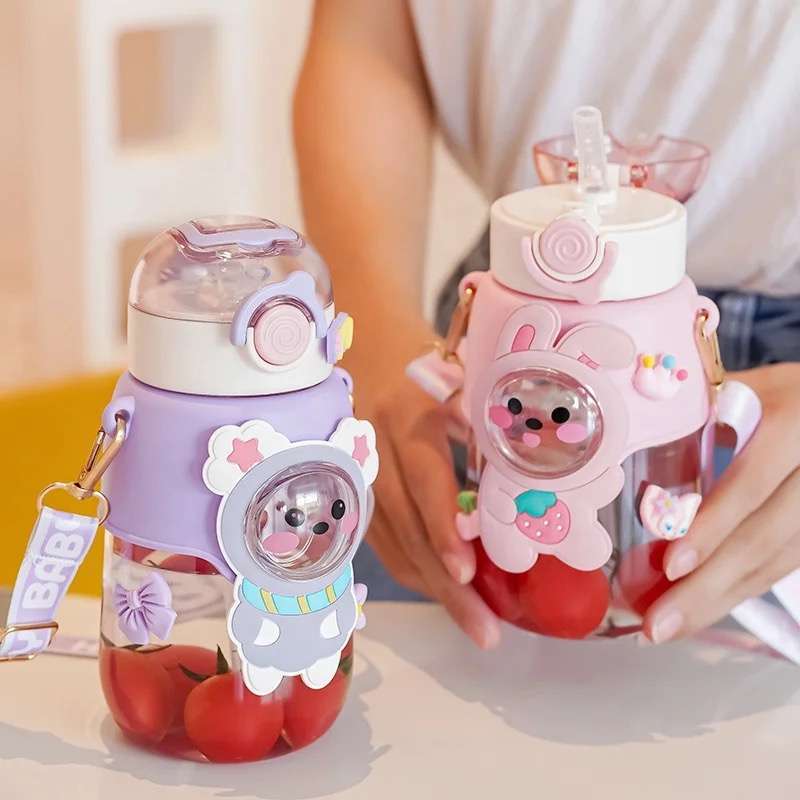 Promo Botol Air Minum Anak Free Tali Panjang Dan Stiker 2d Motif Kartun ...