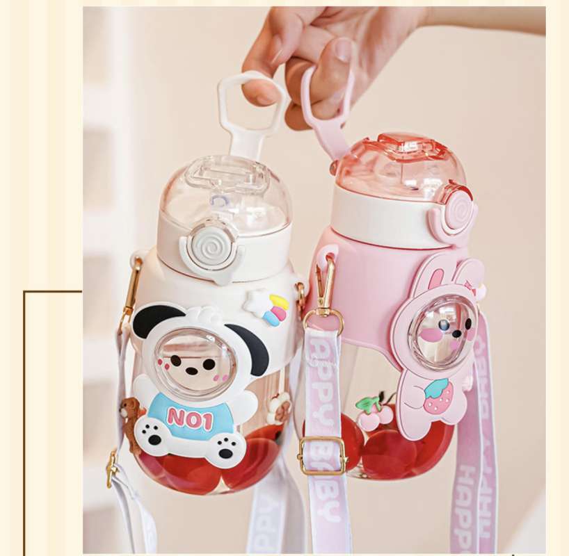 Promo Botol Air Minum Anak Free Tali Panjang Dan Stiker 2d Motif Kartun ...