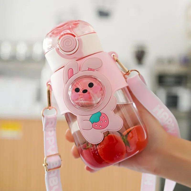 Promo Botol Air Minum Anak Free Tali Panjang Dan Stiker 2d Motif Kartun ...