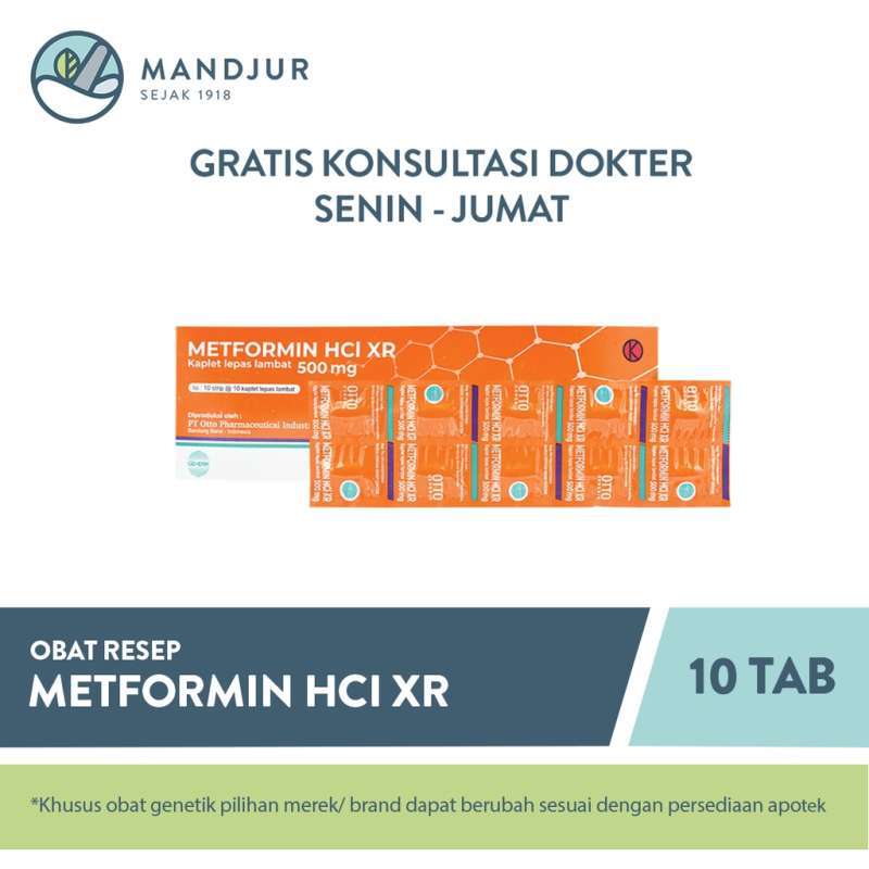 Jual Metformin Xr 500 Mg 10 Tablet Di Seller Apotek Mandjur Official ...