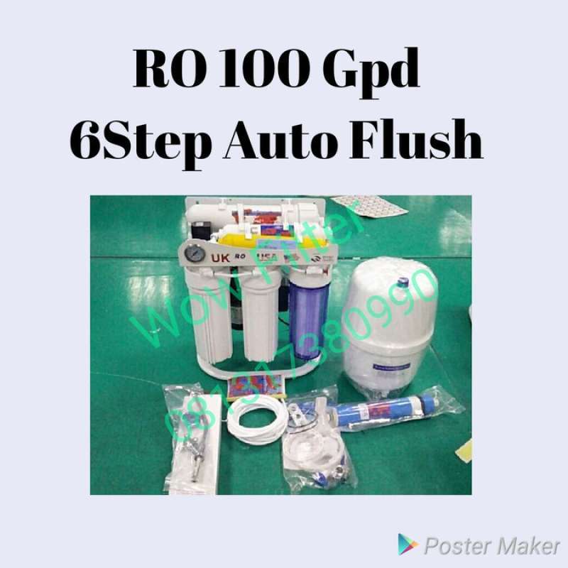 Promo Mesin Ro 100 Gpd Auto Flush 6 Step Filter Air Minum Reverse ...