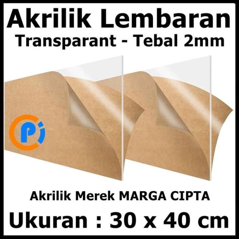 Jual Acrylic Akrilik Mika Lembaran Ukuran 30 X 40 Cm Tebal 2mm ...