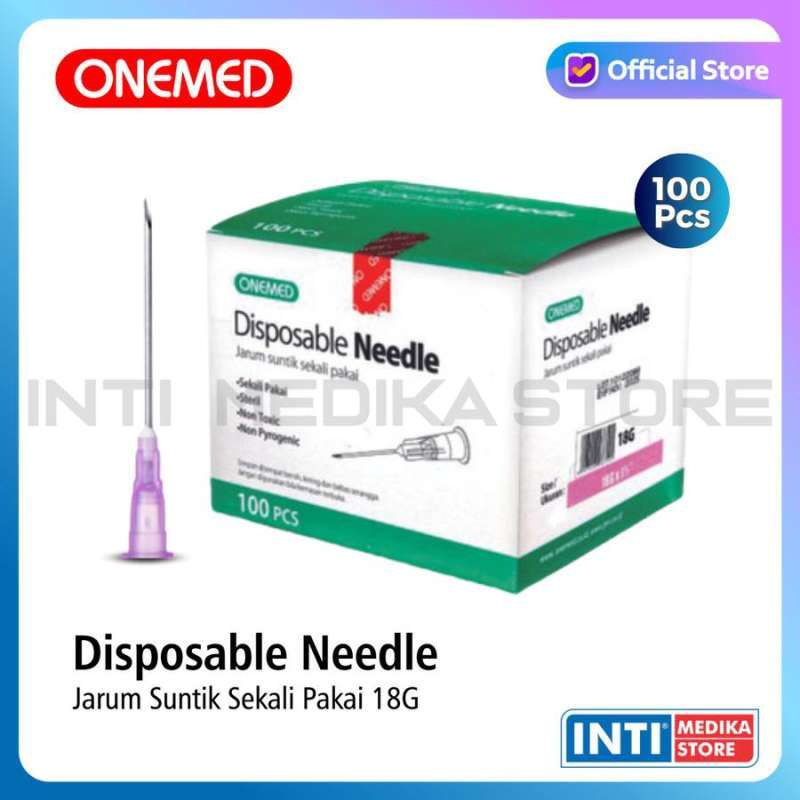 Jual Onemed - Needle 18g | Jarum Suntik Sekali Pakai One Med Di Seller ...