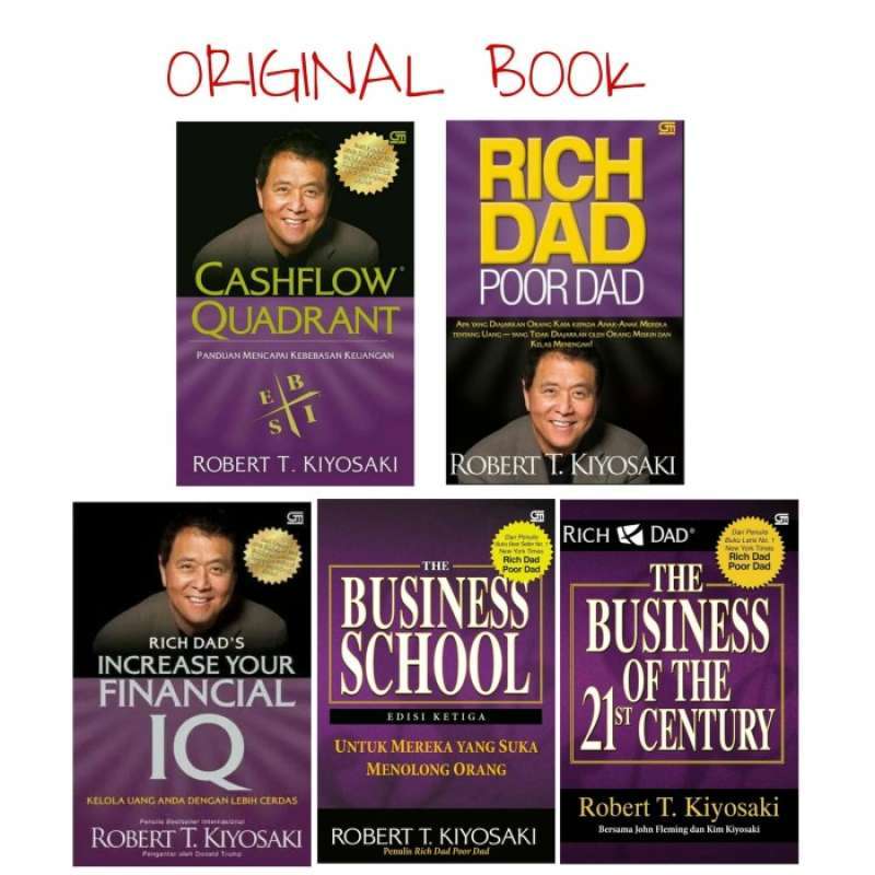 Promo Paket 5 Buku Robert Kiyosaki Rich Dad Poor Dad Cashflow Quadrant