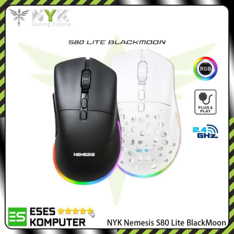 Promo Mouse Nyk Nemesis S80 S-80 Lite Blackmoon Rgb | Mouse Gaming ...