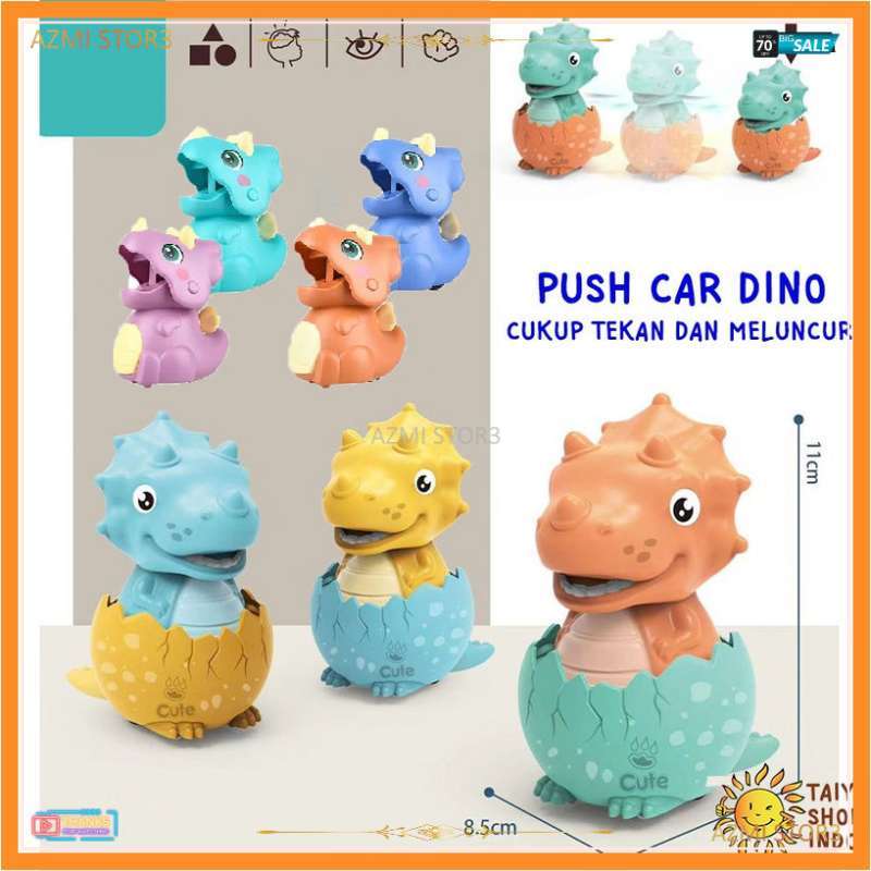 Jual Mainan Anak Push Car Dino Running Mobil Dinosaurus Tekan Jalan di ...
