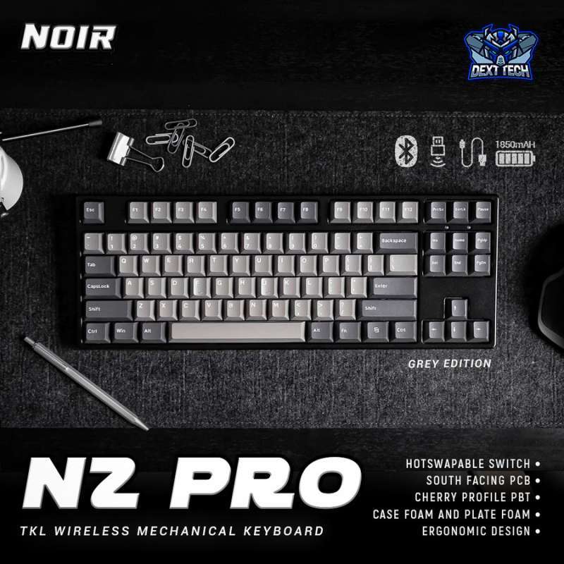 Jual Noir N2 Pro Grey - Tkl Wireless Mechanical Keyboard Di Seller Dext ...