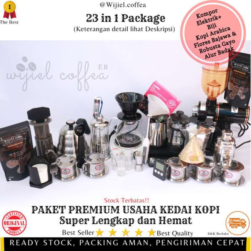 Promo PAKET USAHA KEDAI KOPI PREMIUM - Alat Kopi - Aeropress - Grinder - V60 Diskon 33% di ...