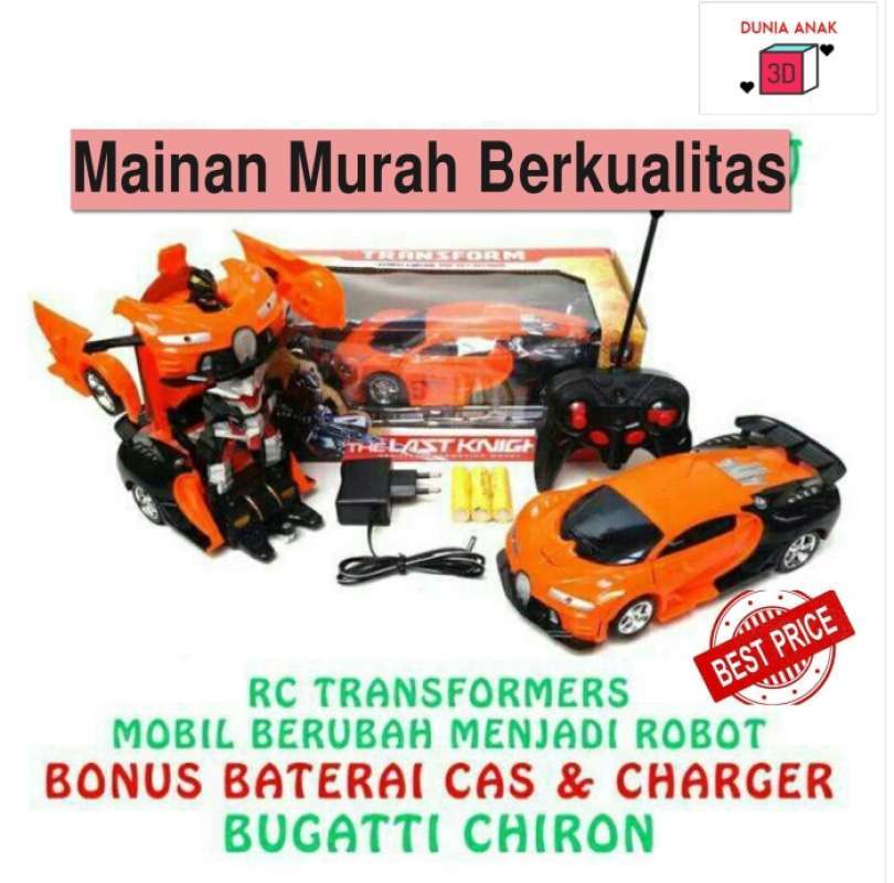 Promo Rc Remote Control Robot Transformer Berubah Bentuk Mobil Bugatti ...