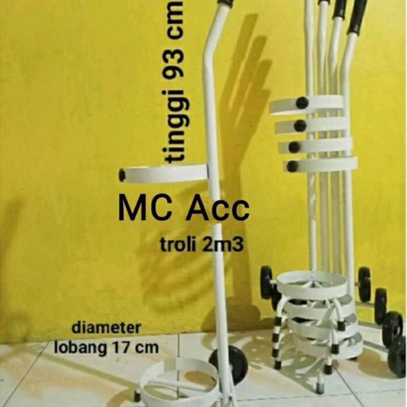 Jual Troli Tabung Oksigen 1,5 M3 Troly Kokoh Besi Tebal Roda Ringan Di ...