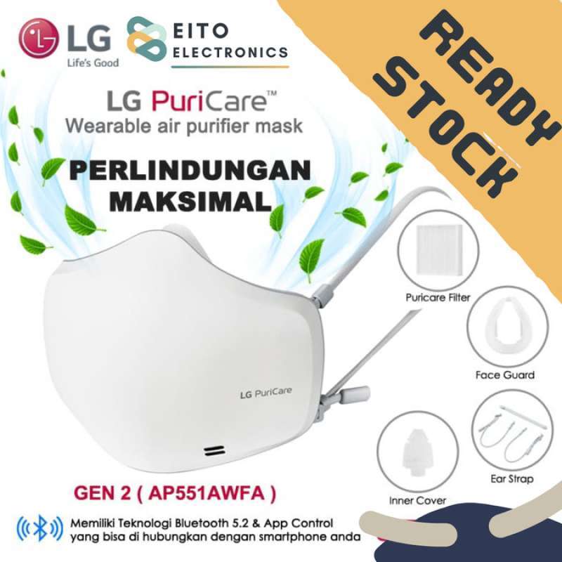Jual Lg Puricare Wearable Air Purifier Mask Ap551awfa/ Ap551abfa Asli ...