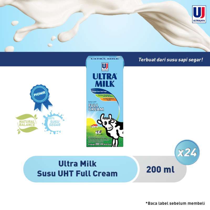 Jual Susu Ultra Uht Full Cream 200 Ml Termurah - Harga Grosir Terupdate Hari Ini | Blibli