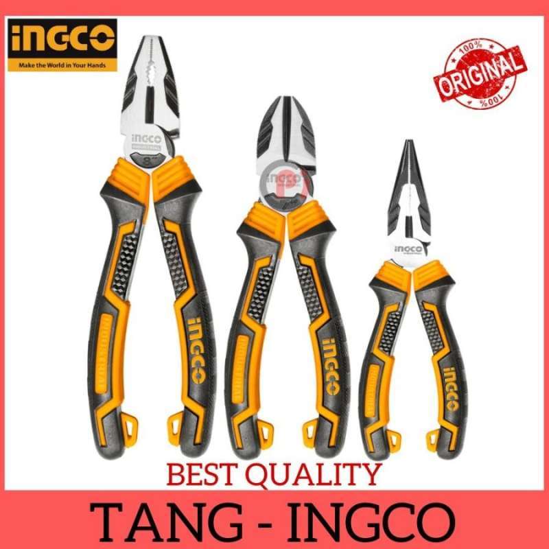 Jual ORIGINAL INGCO Tang Kombinasi Potong Jepit Long Banyak Ukuran ...