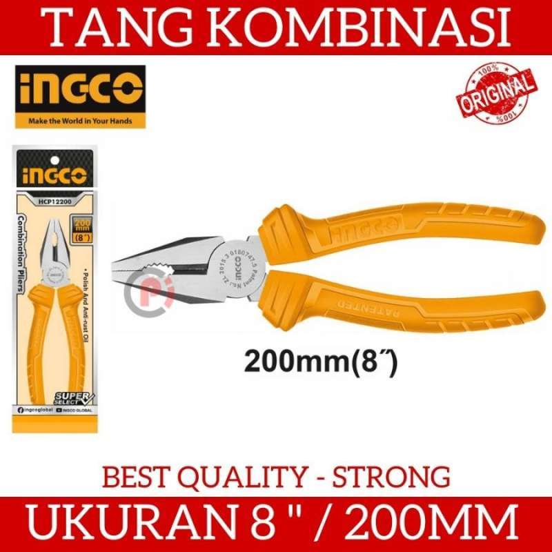 Jual ORIGINAL INGCO Tang Kombinasi Potong Jepit Long Banyak Ukuran ...