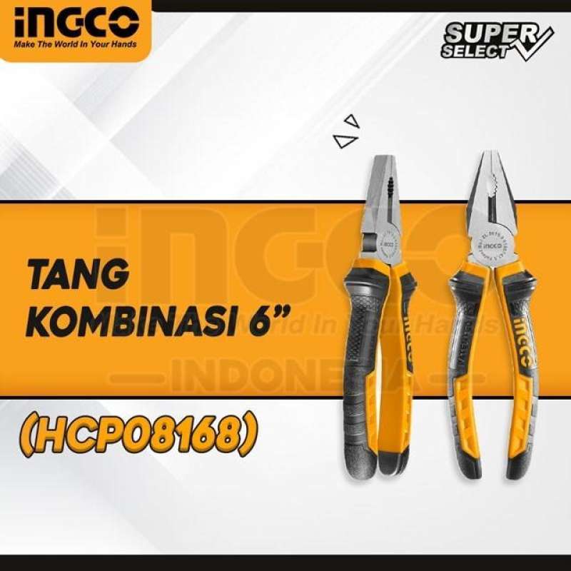 Jual ORIGINAL INGCO Tang Kombinasi Potong Jepit Long Banyak Ukuran ...