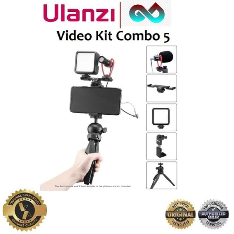 Promo Ulanzi Video Kit Combo 5 Paket Vlog Buat Vlogging Mic Led Tripod ...
