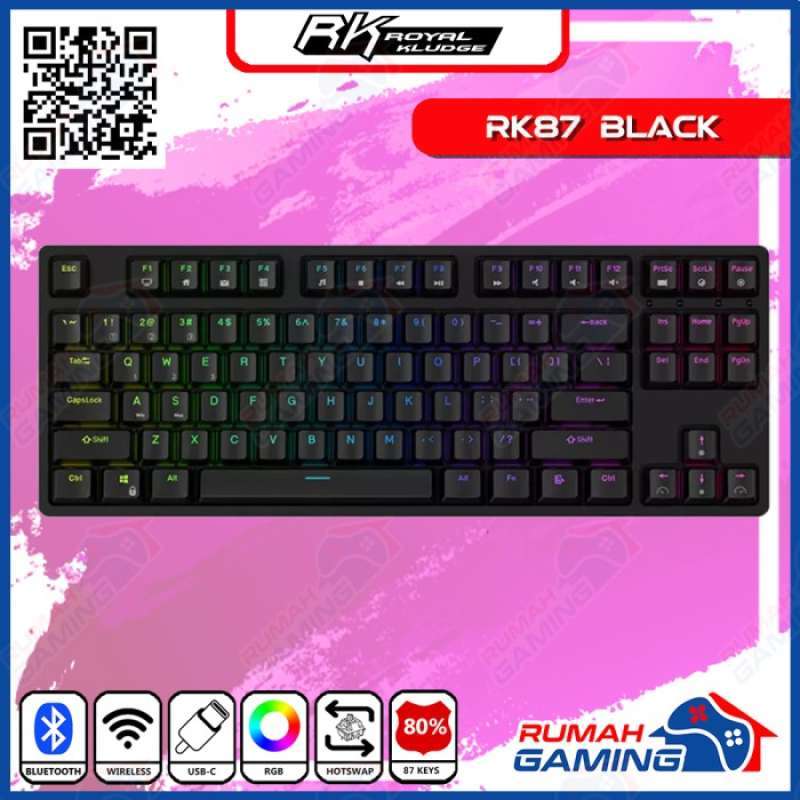Jual Royal Kludge - Rk87 - 3 Mode - Rgb - Black - Mechanical Keyboard ...