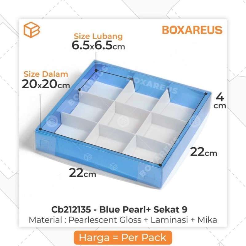 Promo Box Nastar Pie Sekat Mika, Dus Kotak Sekat, Box Brownies ...