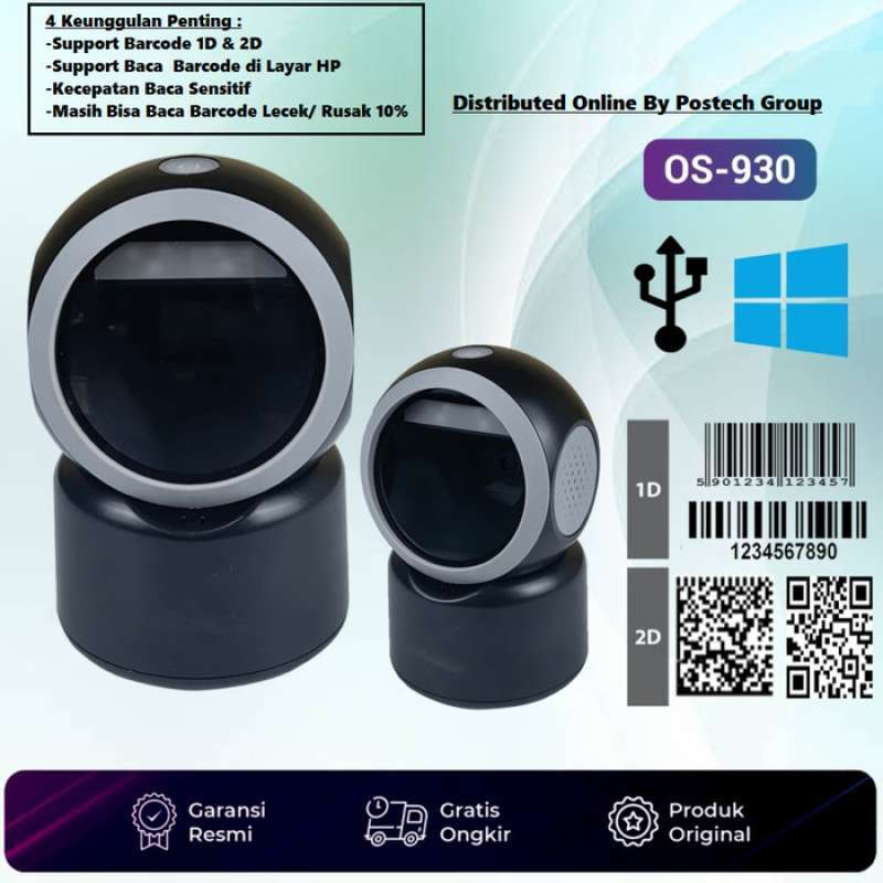 Promo Barcode Scanner 2D QR Code Autoscan Sensor Iware OS930 Scanner ...