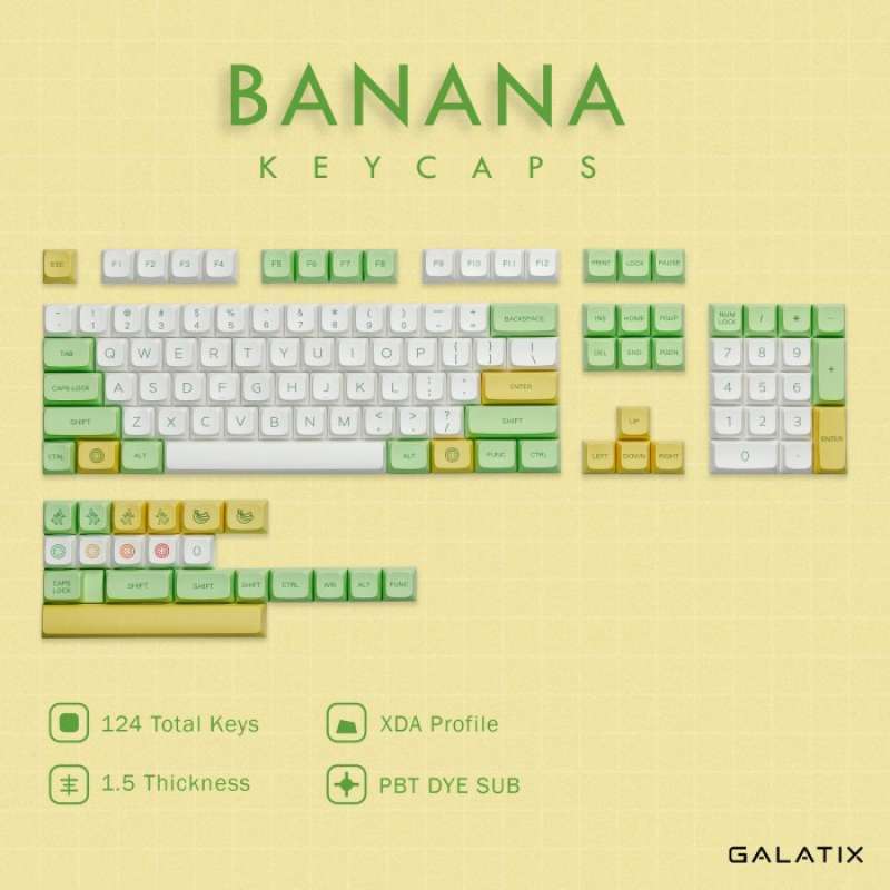 Promo KEYCAPS XDA PROFILE BANANA FOR MECHANICAL KEYBOARD Diskon 33% di ...