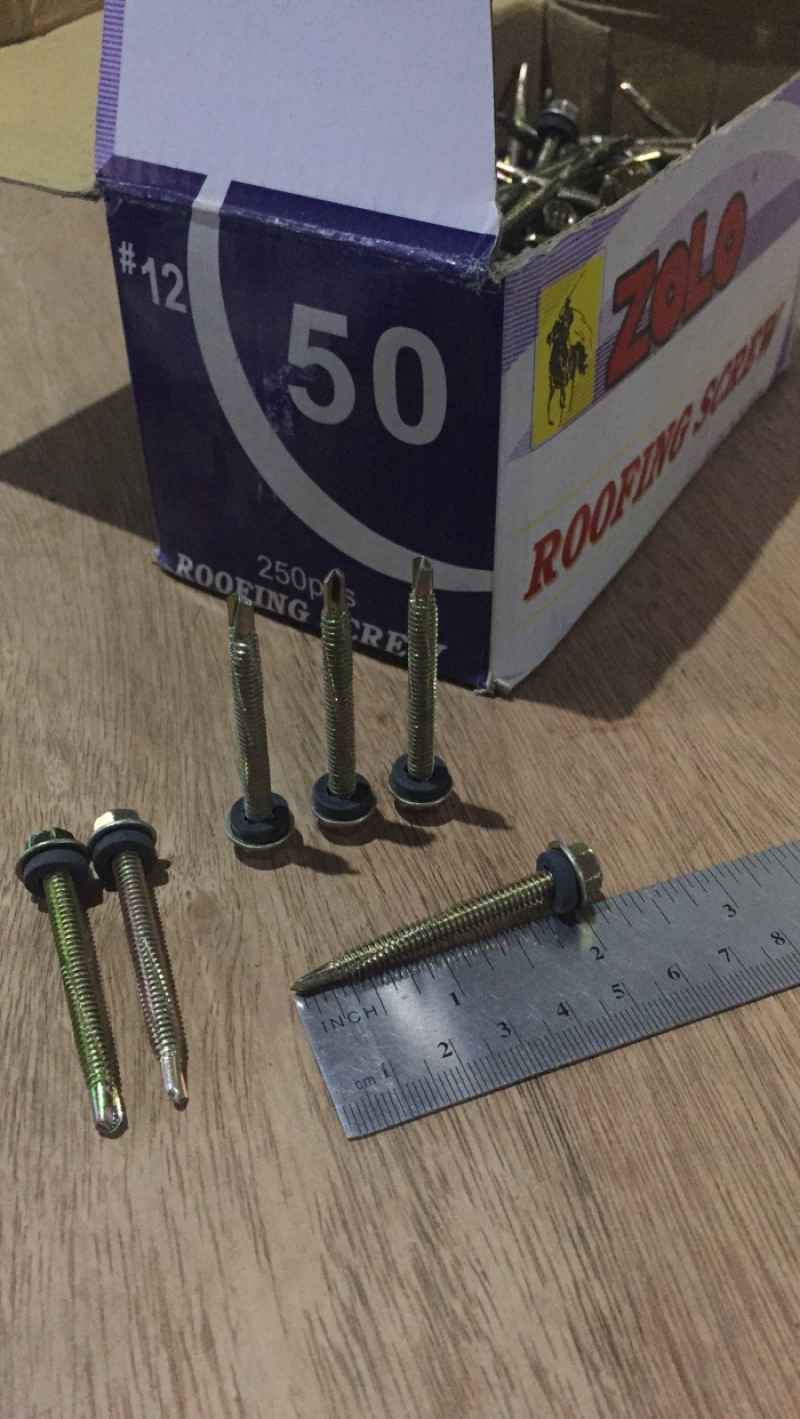 Promo Baut roofing screw 12 x 50 / 5 cm ZOLLO drilling self sekrup ...