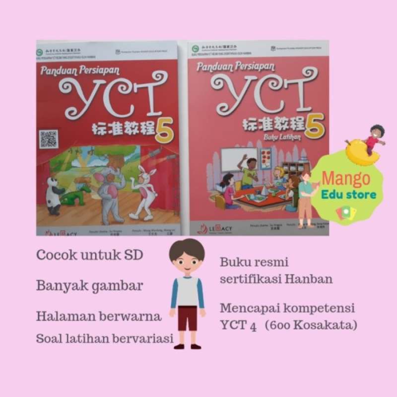 Promo Buku Mandarin SD - Panduan YCT 5 (buku ajar+ latihan) Diskon 23% di Seller Indah Library ...